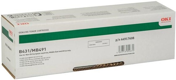 44917608 - OKI - Toner preto B431 MB491