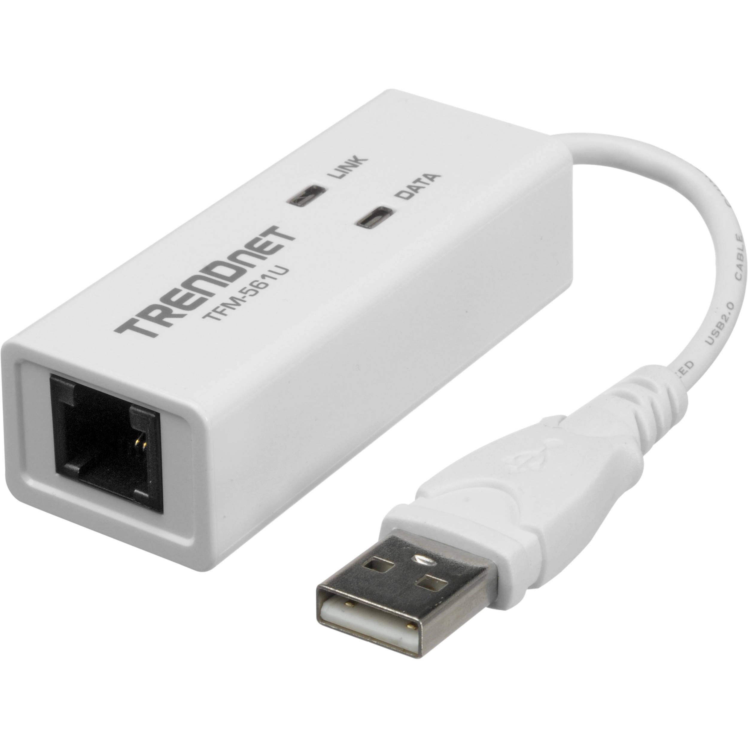 TFM-561U - Outros - Fax Modem Externo 56K V90 USB 2.0 TRENDnet