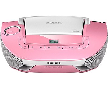 AZ1837P/78 - Philips - Micro System Radio FM/USB/CD/CDRW/MP3 2RMS Rosa